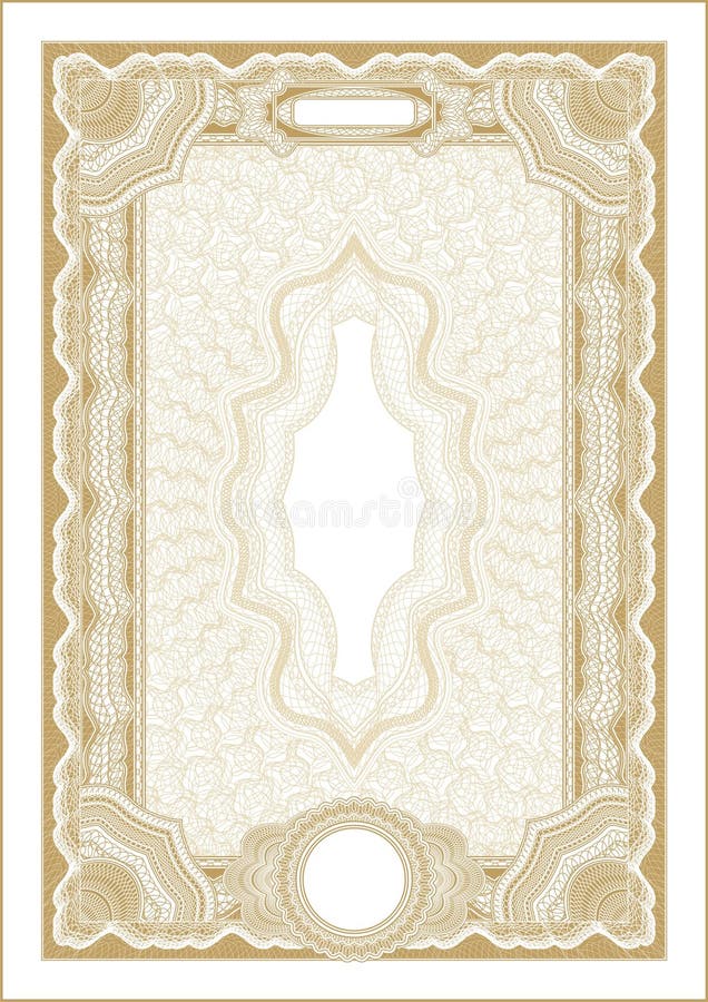 Vertical Certificate Frame with Space for One Seal Gold Stock ...