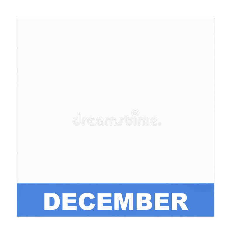 A Blank Form for Making a Calendar. December Stock Illustration ...