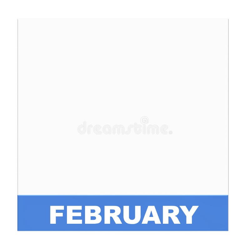 A Blank Form for Making a Calendar. February Stock Illustration ...