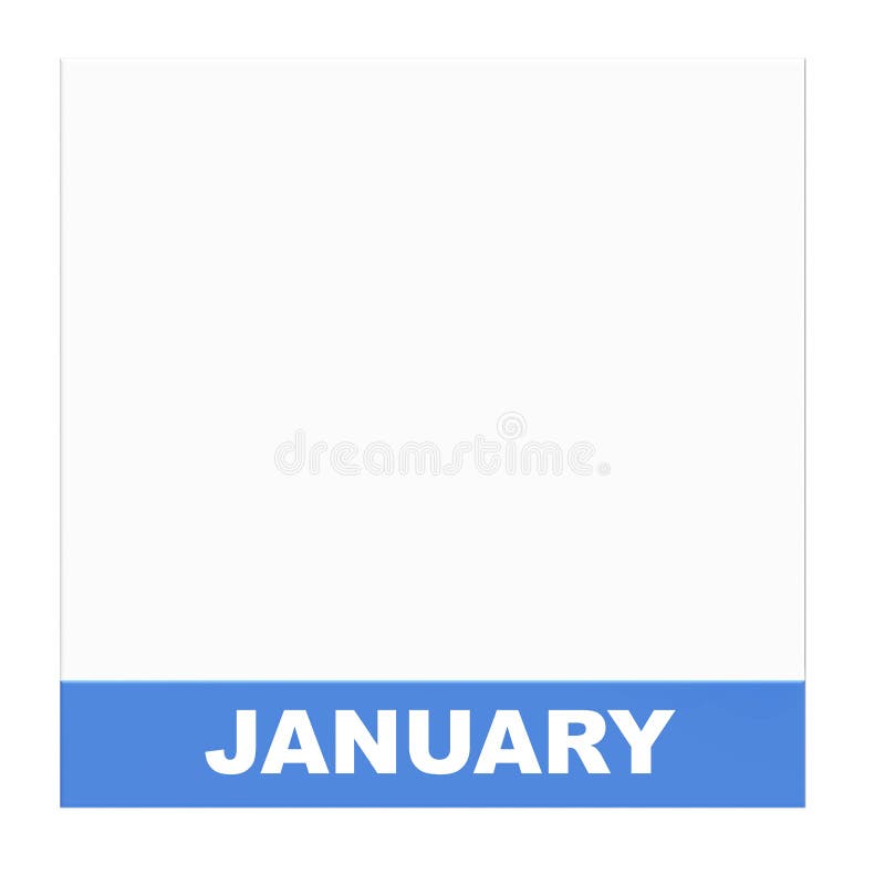 A Blank Form for Making a Calendar. January Stock Illustration ...