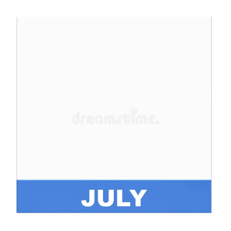 A Blank Form for Making a Calendar. July Stock Illustration ...