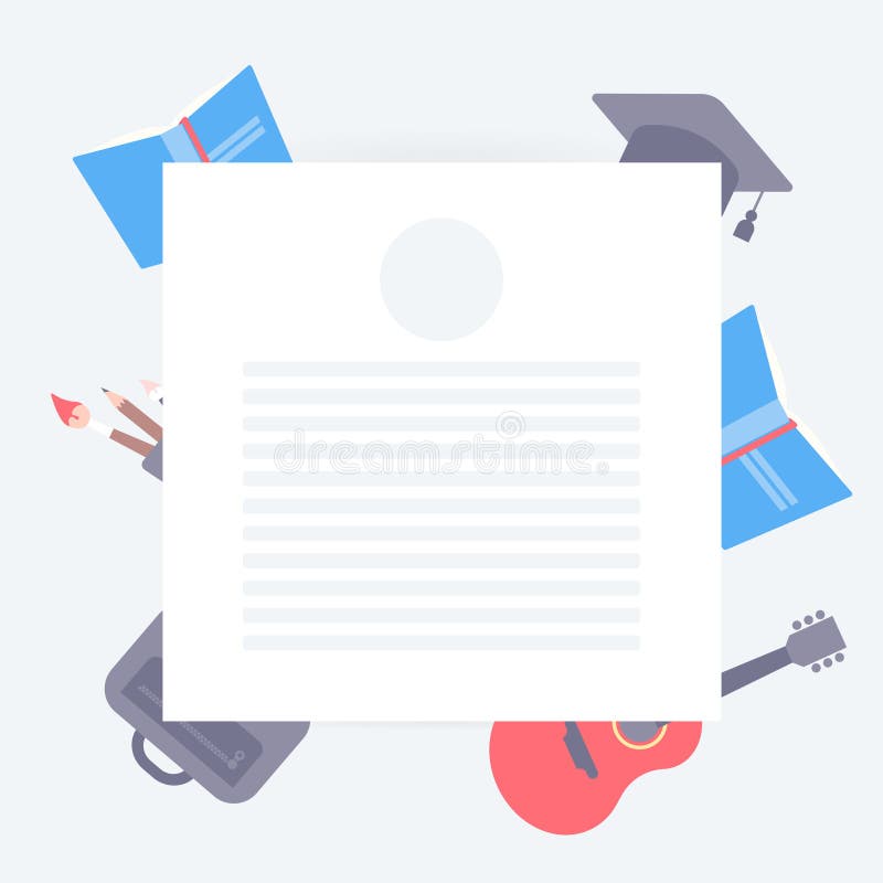 Blank Form for Student and Creative Notes. Stock Vector - Illustration ...