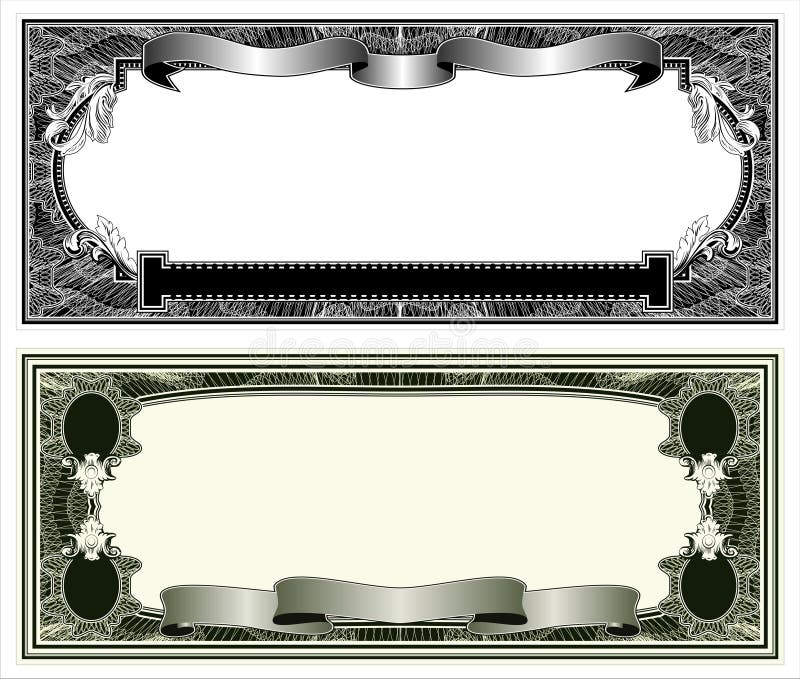 Blank banknote layout stock vector. Illustration of banking - 100266342