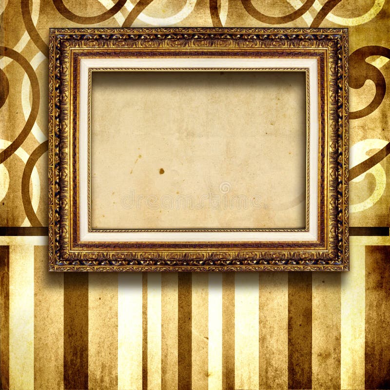 Blank frame stock photo. Image of golden, metal, ancient - 7929898
