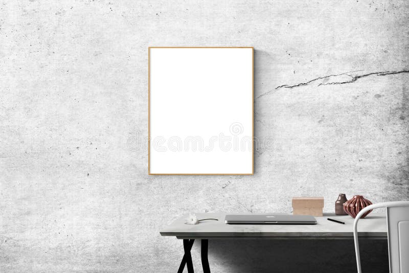 Blank Frame Above Table Picture. Image: 83076102