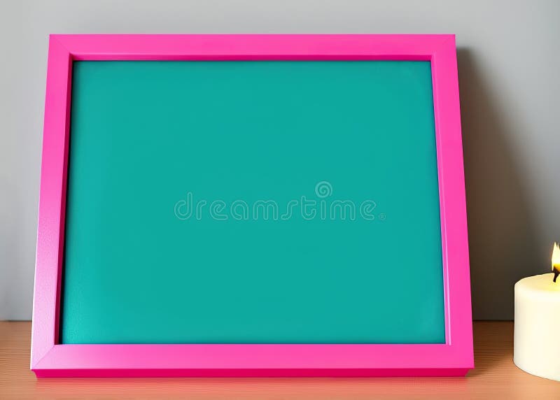 Blank Frame with Blue Green Background and Empty Space for Text ...