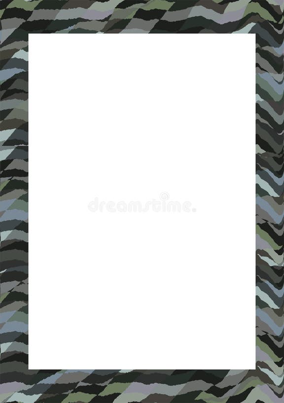 Blank Frame with Camouflage Pattern Borders Stock Illustration ...