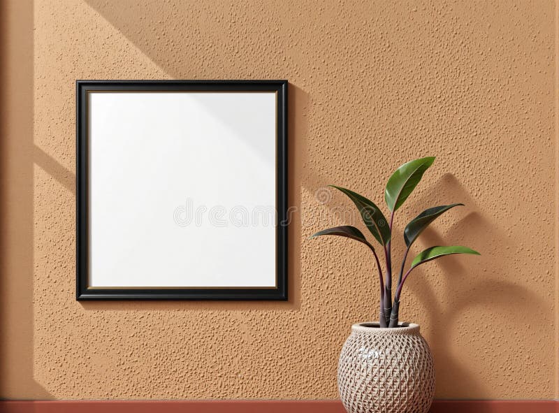 A Blank Frame on a Mediterranean-style Wall, Perfect for Vibrant ...