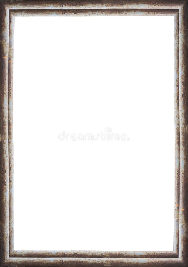 Blank Frame with Cracked Iron Rusty Borders Stock Illustration ...