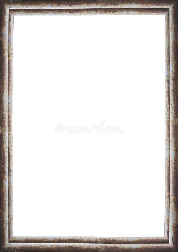 Blank Frame with Cracked Iron Rusty Borders Stock Illustration ...