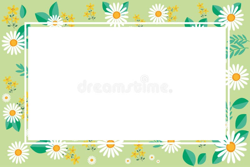 Blank Frame Decorated with Abstract Modernized Forms Flowers and ...