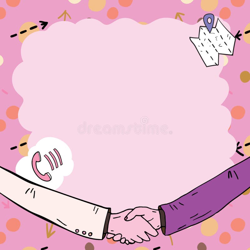 Blank Frame Decorated with Communication Harmony Symbols. Empty Poster ...