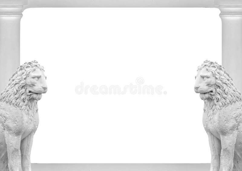 Blank Frame with Lion Sculpture Borders Stock Photo - Image of template ...
