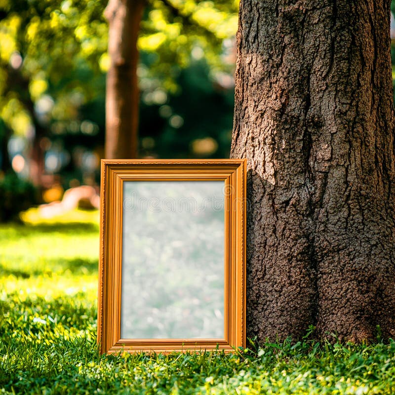 Blank Frame in Nature Perfect for Your Design Stock Illustration ...