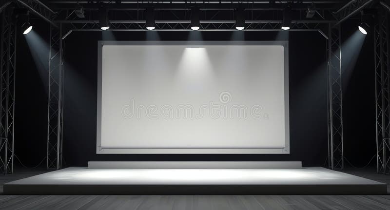 Blank frame with stage stock image. Image of event, blank - 365320213