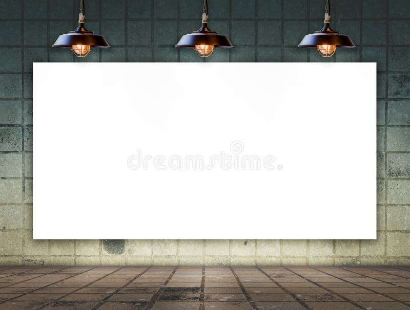Blank Frame on Tile Wall for Information Message Stock Photo - Image of ...