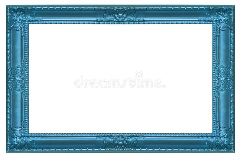 Blank Frame on a White Background Stock Image - Image of aged, gold ...