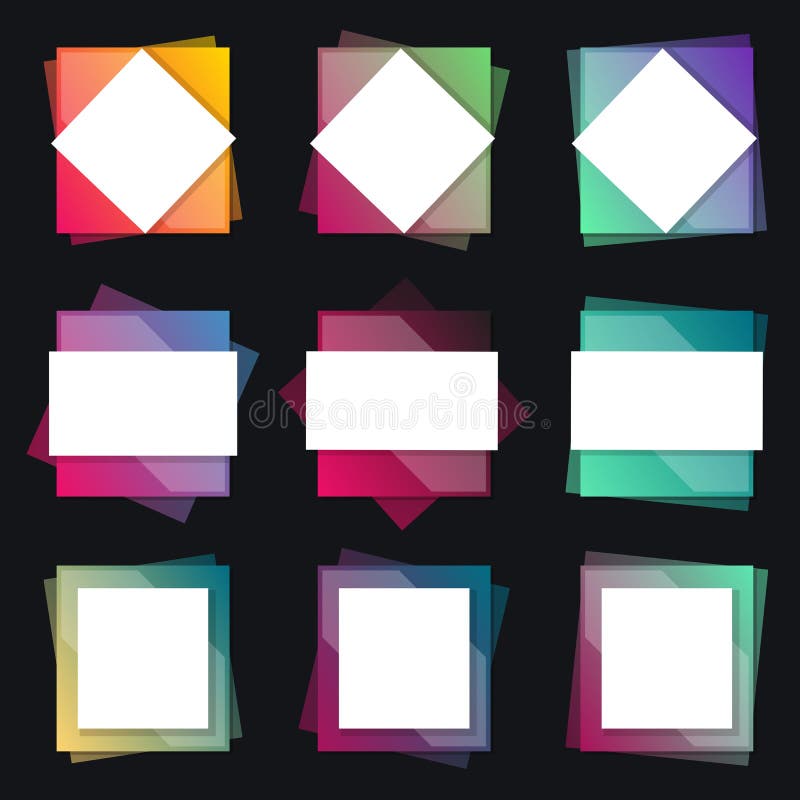 Blank Frames for Labels, Stickers, Banners, Greetings and Tags ...