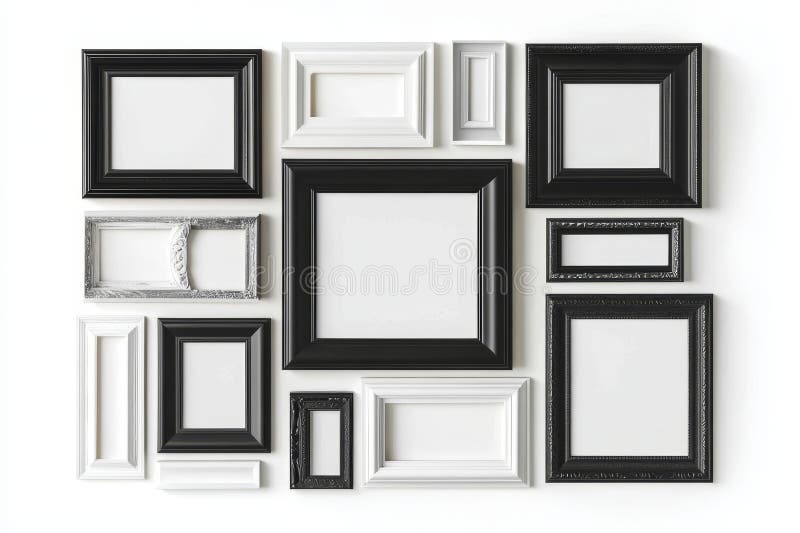 Blank Frames for Mockup and Presentation Multiple Empty Picture Frames ...