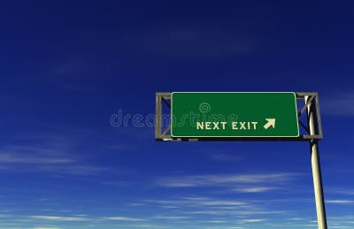 Blank - Freeway Next Exit Sign Stock Illustration - Illustration of ...