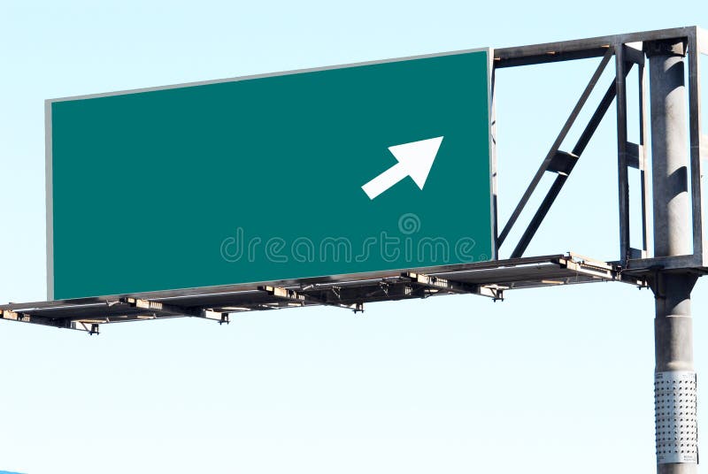 Blank freeway sign stock image. Image of direction, opportunity - 6794977