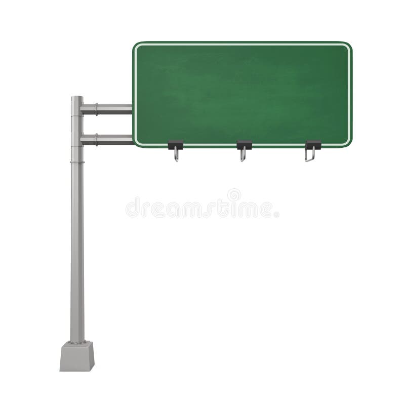 Blank Freeway Sign stock illustration. Illustration of background ...
