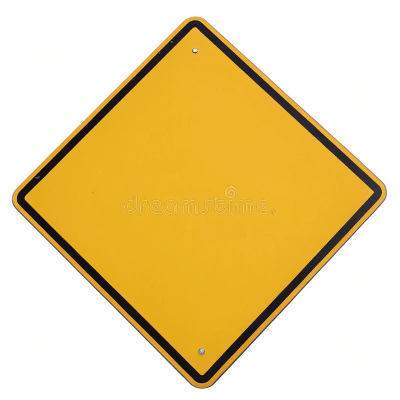 Blank Generic Caution Sign Isolated on White Stock Illustration ...
