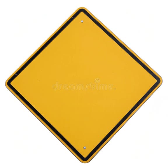 Blank Generic Caution Sign Isolated on White Stock Illustration ...