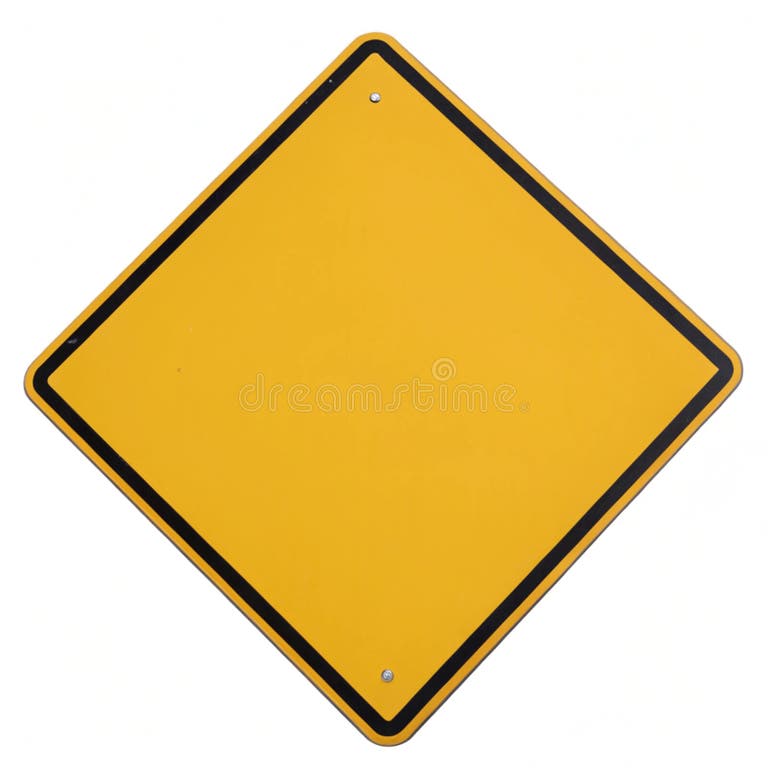 Blank Generic Caution Sign Isolated on White Stock Illustration ...