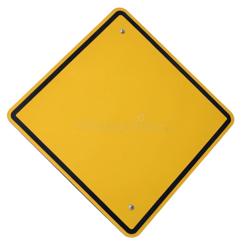 Blank Generic Caution Sign Isolated on White Stock Illustration ...