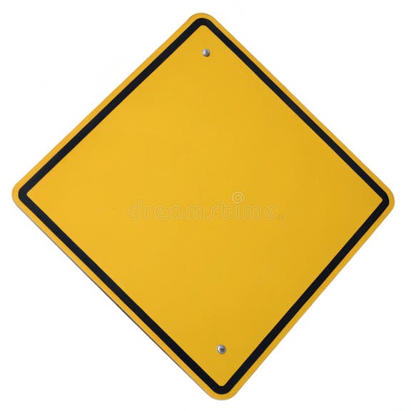 Blank Generic Caution Sign Isolated on White Stock Illustration ...