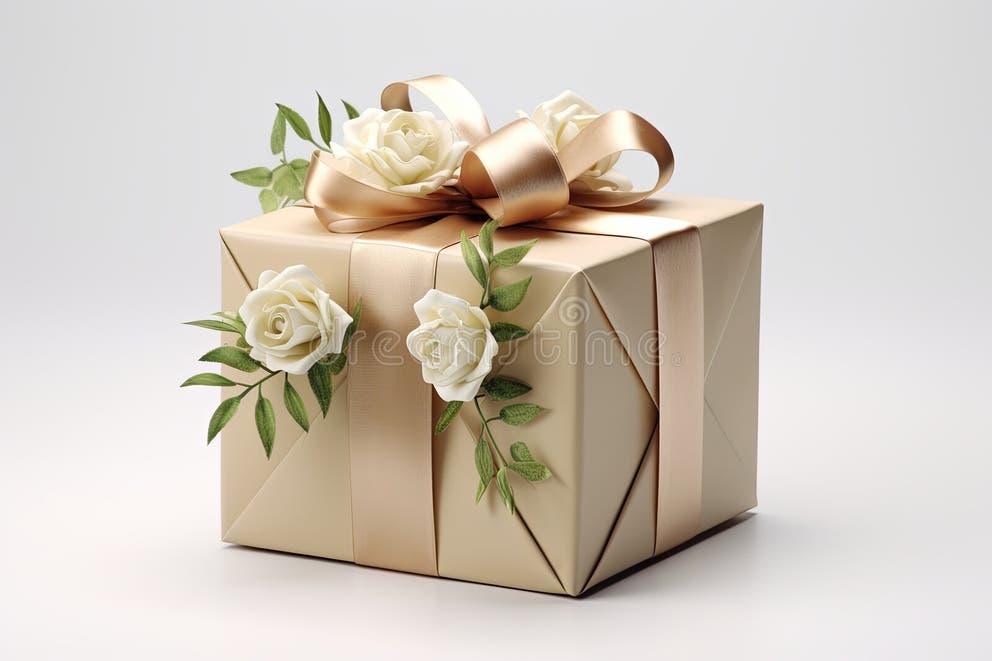 Blank Gift Box or Empty Cardboard Packaging Box Mockup 3d Rendering on ...