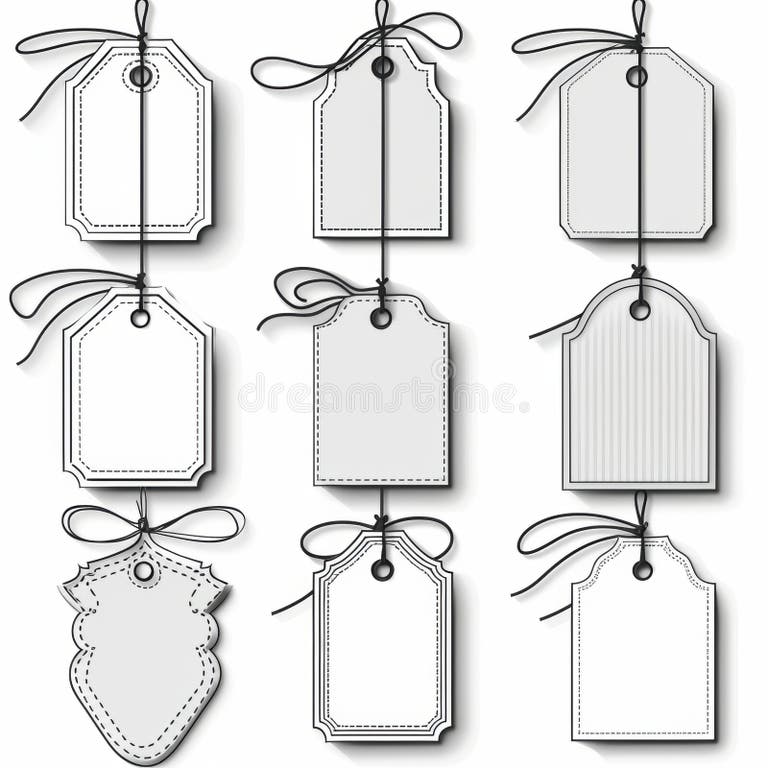 Blank Gift Tags Set with Strings for Creative Labeling and Crafting ...