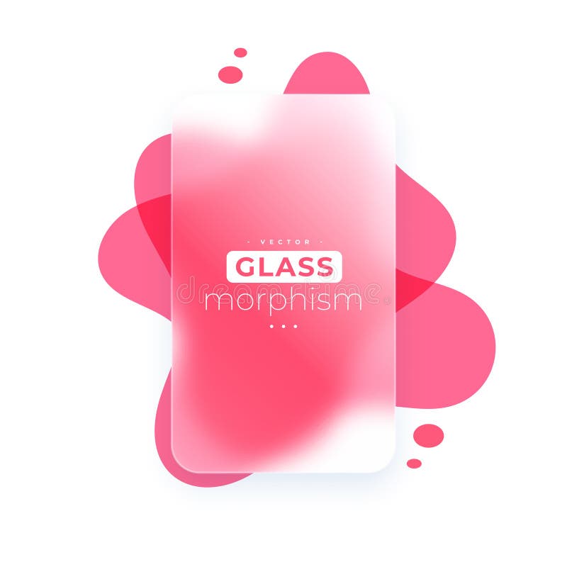 Blank Glass Frame with Fluid Liquid Design for Modern UI Element Stock ...
