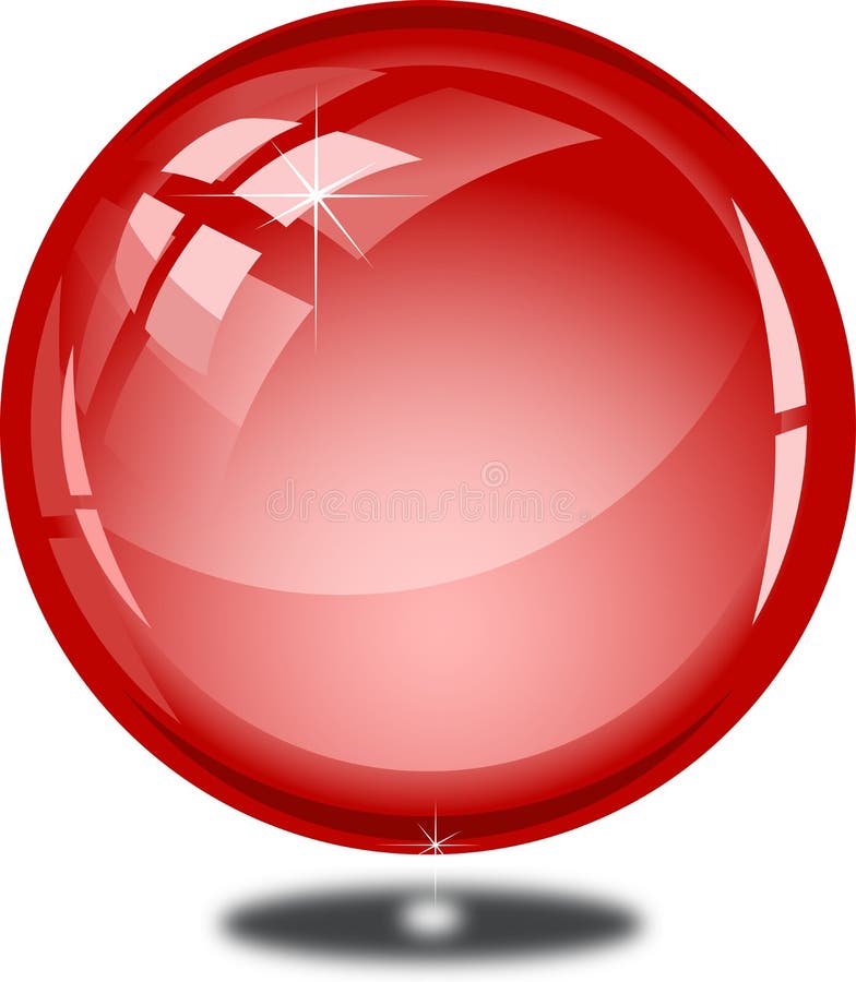 Glossy red button stock vector. Illustration of tech, conception - 4473888
