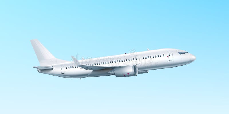 Blank Glossy White Airplane or Airliner Side View Stock Vector ...