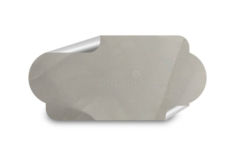Blank Glued Paper Sticker Tag Label Texture Stock Illustration ...