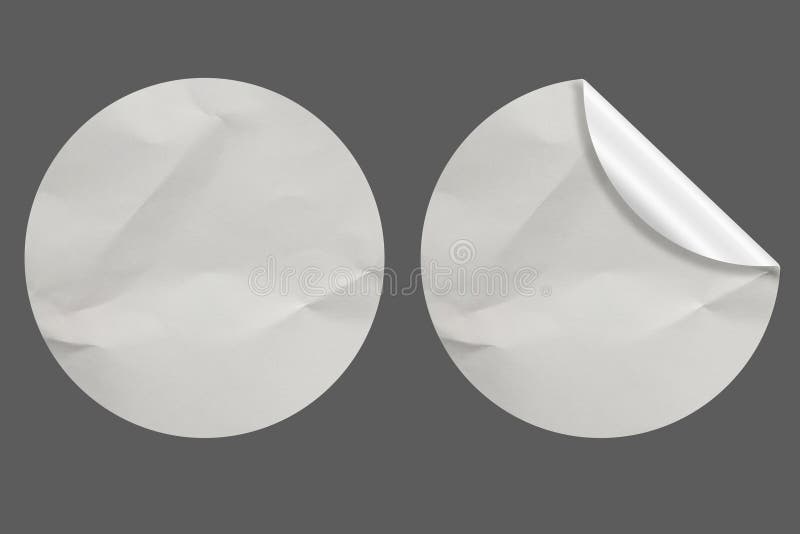 Blank Glued Paper Sticker Tag Label Texture Set Stock Illustration ...