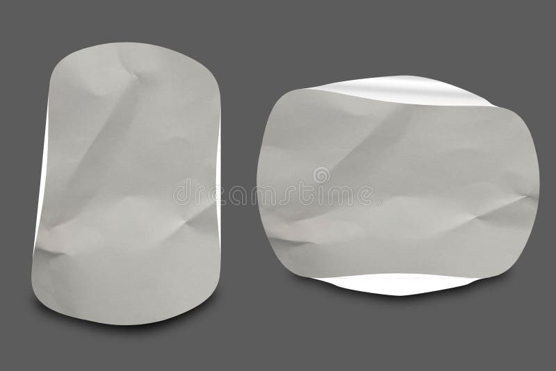 Blank Glued Paper Sticker Tag Label Texture Set Stock Illustration ...