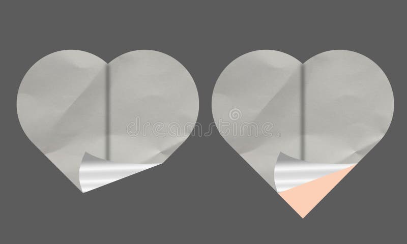 Blank Glued Paper Sticker Tag Label Texture Set Stock Illustration ...