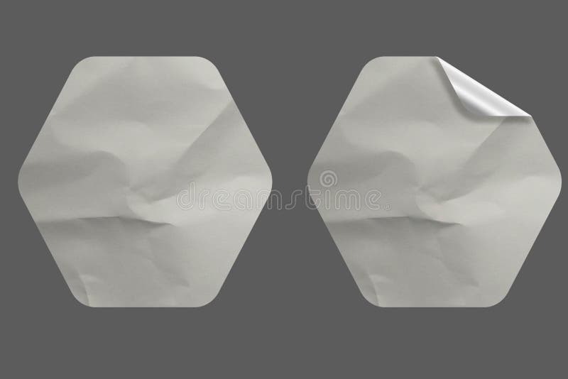 Blank Glued Paper Sticker Tag Label Texture Set Stock Illustration ...