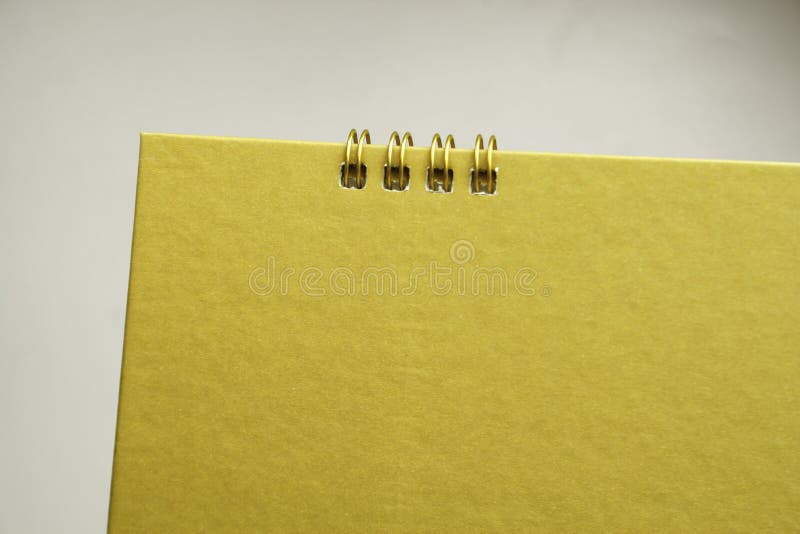 Blank gold calendar stock photo. Image of notebook, paper - 53307900