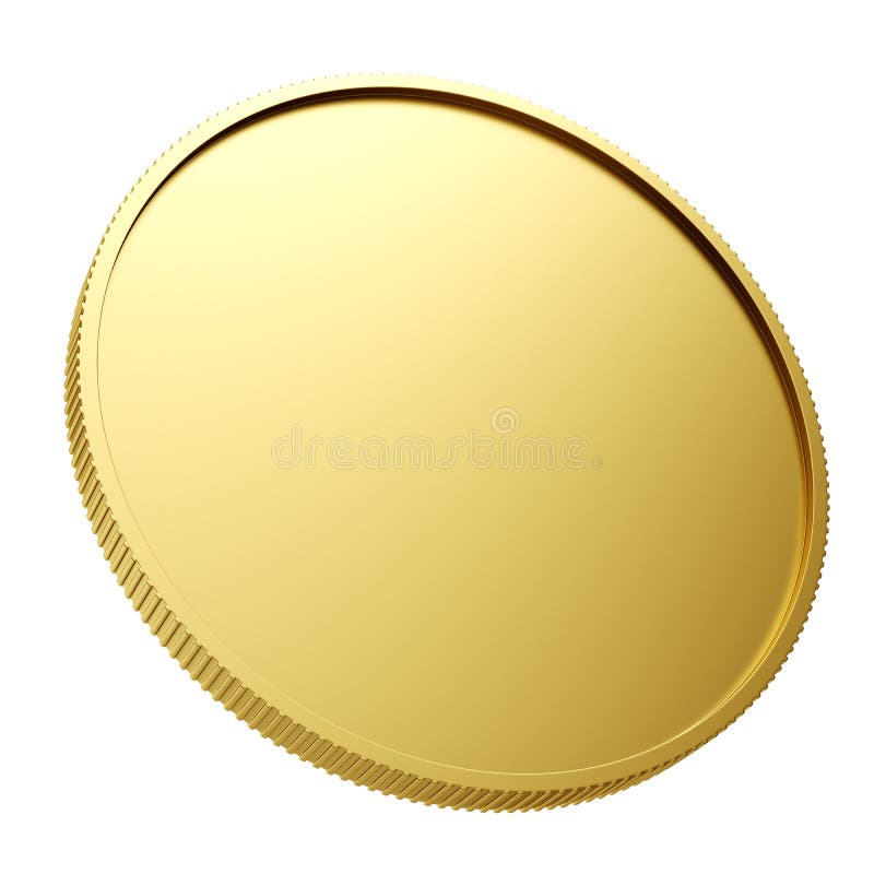 Blank gold coin stock illustration. Illustration of money - 105191220