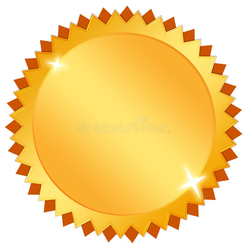 Blank gold emblem stock illustration. Illustration of element - 35455708