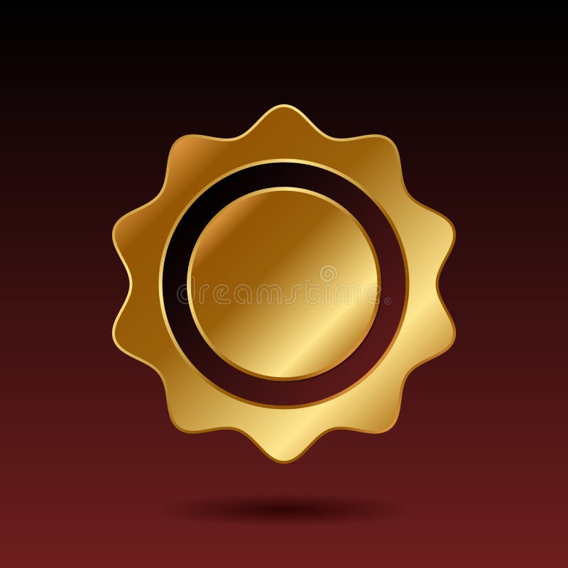 Blank Gold Label Template. Vector Stock Vector - Illustration of ...