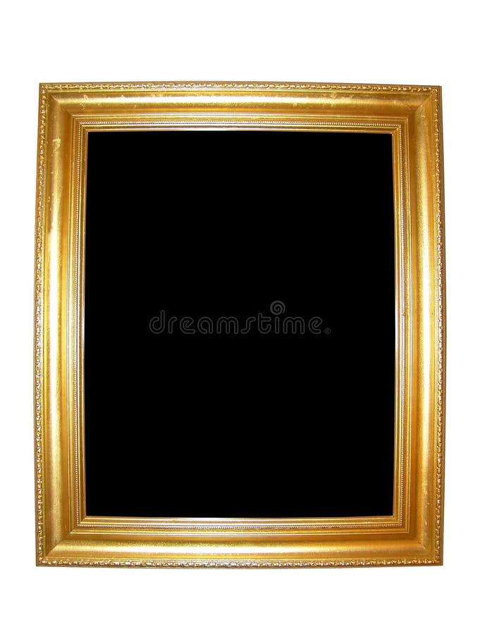 Blank Gold Picture Frame stock photo. Image of pattern - 5236374
