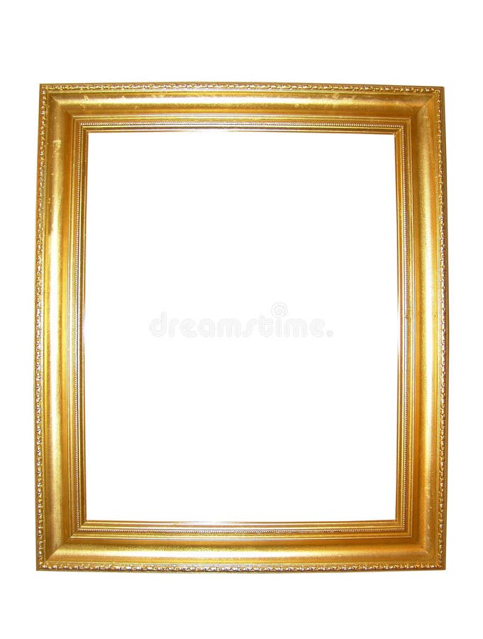 Blank Gold Picture Frame stock photo. Image of pattern - 5236374