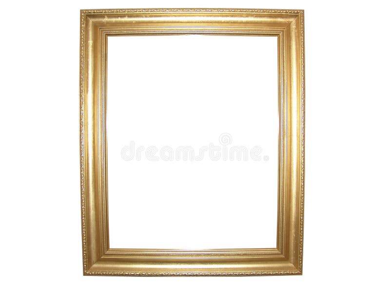 Blank Gold Picture Frame stock photo. Image of pattern - 5236374