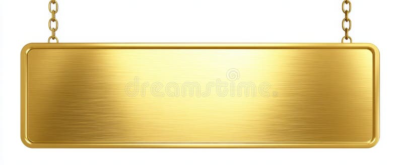 The Blank Gold Sign Hanging Elegantly for Customization and Display.AI ...
