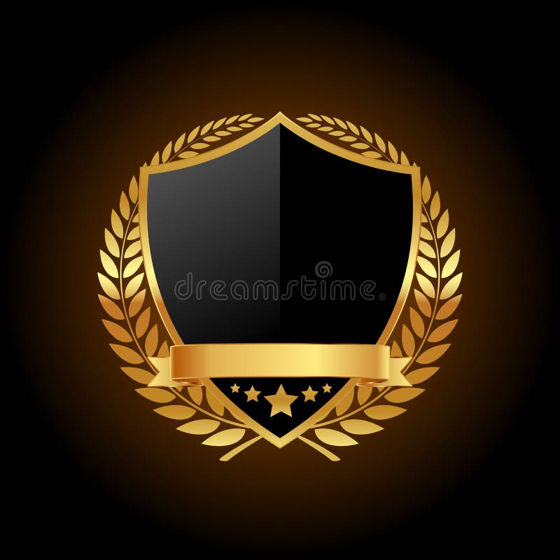 Blank Golden Emblem. Isolated Vector Illustration Stock Vector ...